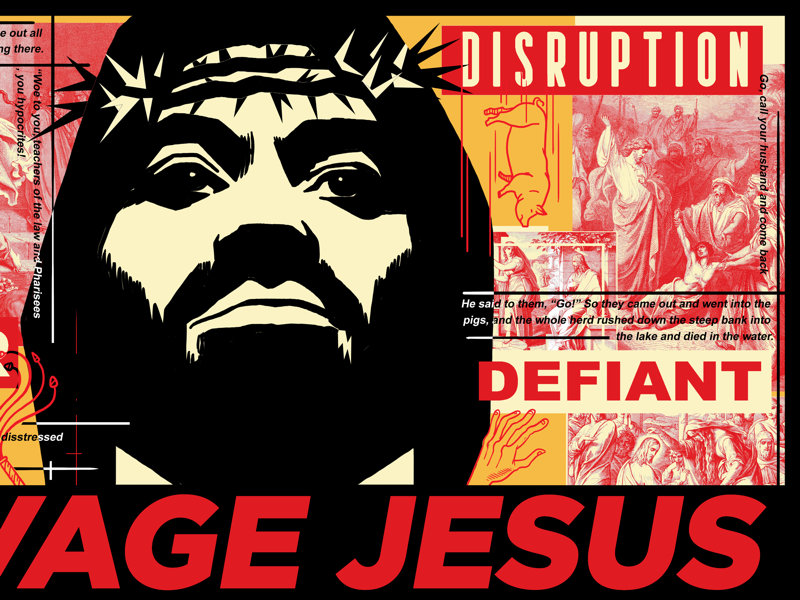 Savage Jesus (right) by Scott Brinkley on Dribbble