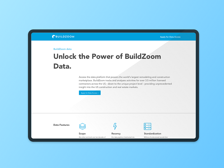 BuildZoom Landing Page by DaB Studio on Dribbble