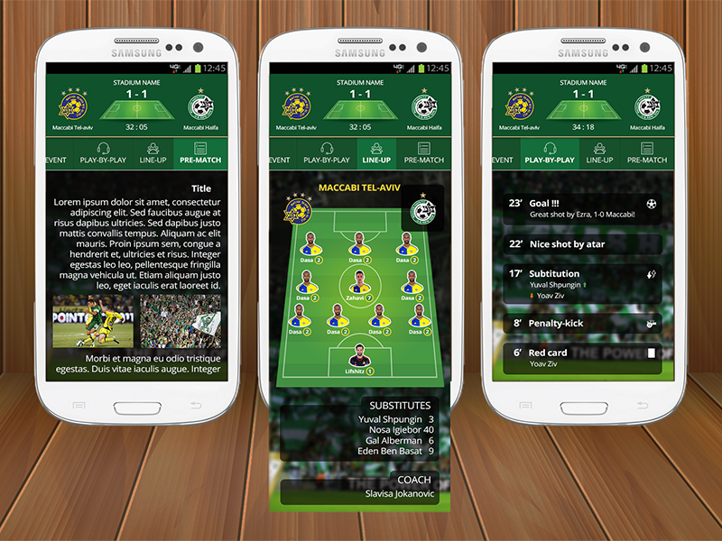 Football application by Mariia on Dribbble