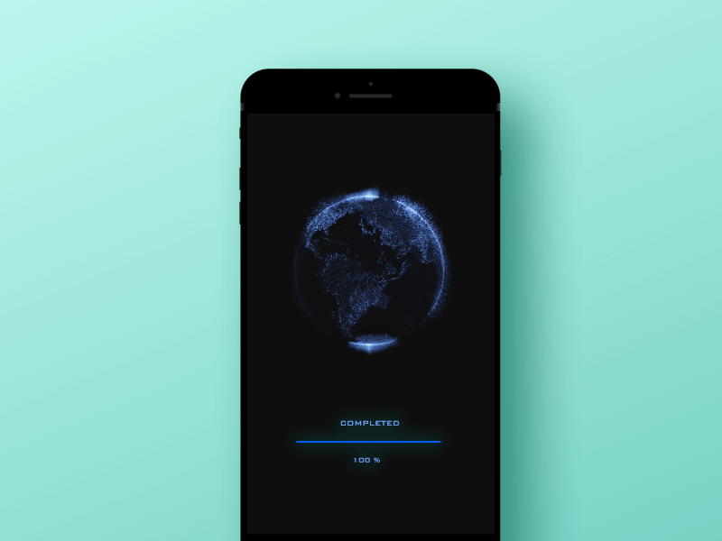 Loading screen visual for app by Nguyen Tran on Dribbble