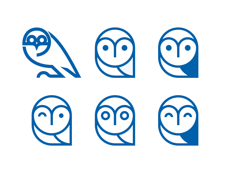 Owl brand mark (Waddle) by Andrew Couldwell on Dribbble