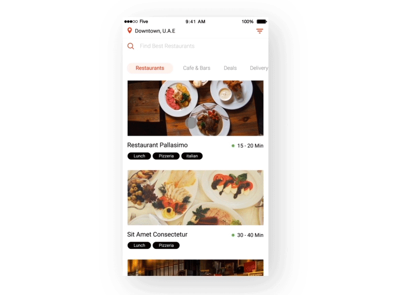 Restaurant detail screen by Mazahir Abbas for Cubix on Dribbble