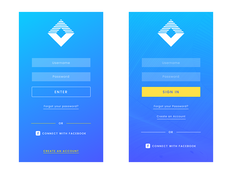 Login Screen by David Melendez on Dribbble