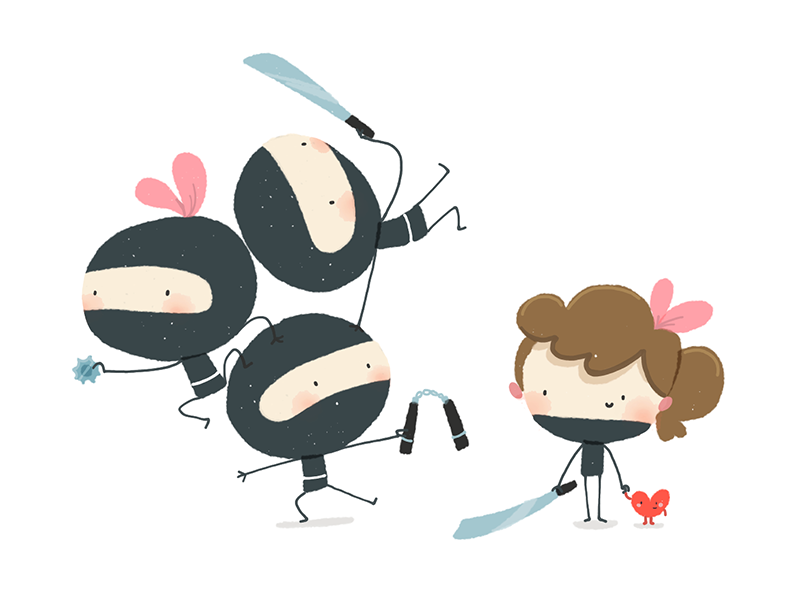 Ninja Friends by Pon Cervantes on Dribbble