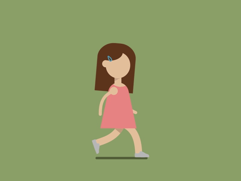 Girl Walking Clipart Gif