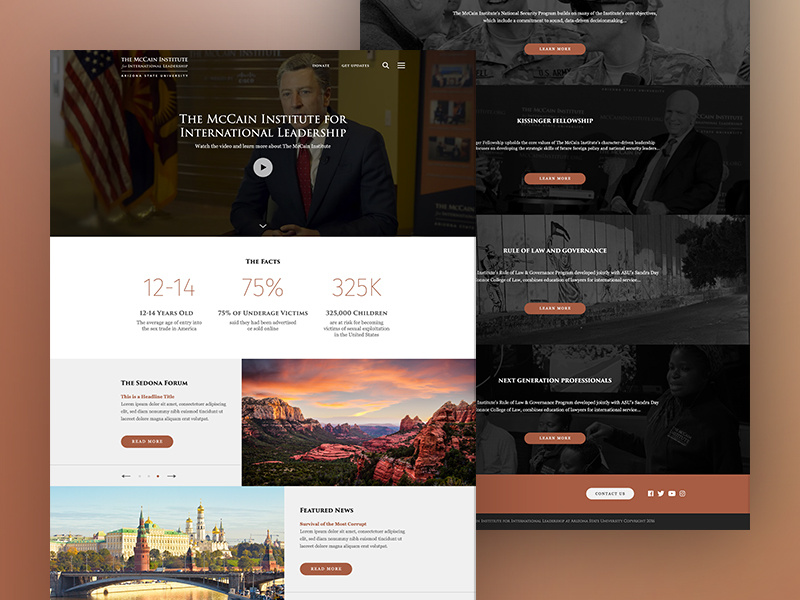 Think Tank Website by Alex Kang for NJI Media on Dribbble