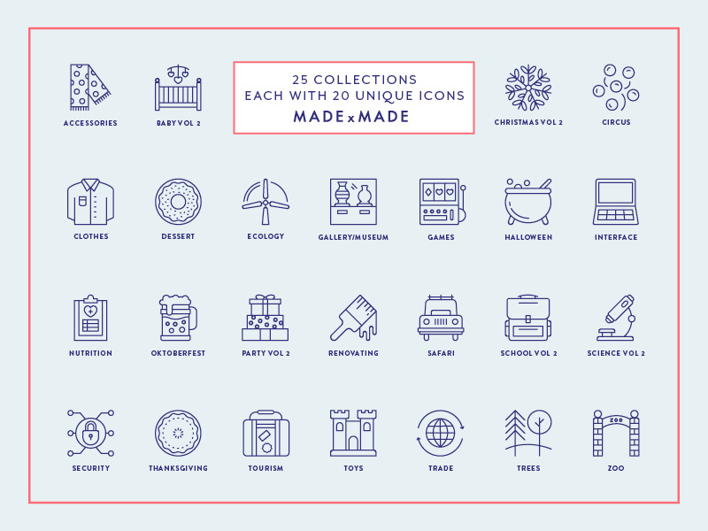 Made By Made | Line Icons – Mega Bundle Volume 5 by Made X Made on Dribbble