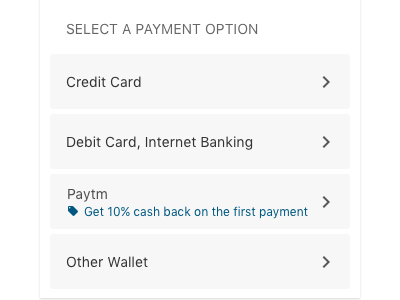 Select Payment Method by Arunkumar Balraj on Dribbble