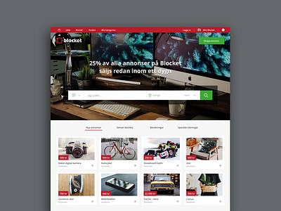 Redesign - Blocket by Kristina on Dribbble