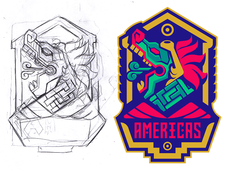 Aztec Badge Design by Benjamin Lipsø on Dribbble