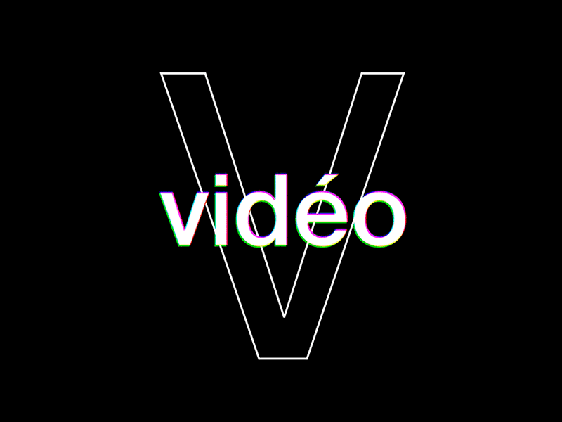 Typographic experimentation - "Vidéo" by Alexandre Tombal on Dribbble
