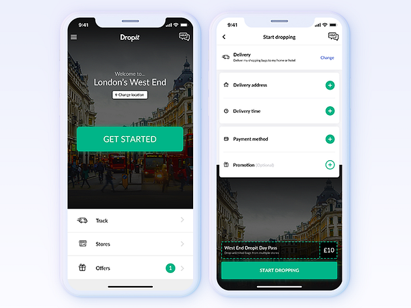 WIP - Dropit App - Main screen / Details by Yuval Zolotushko on Dribbble