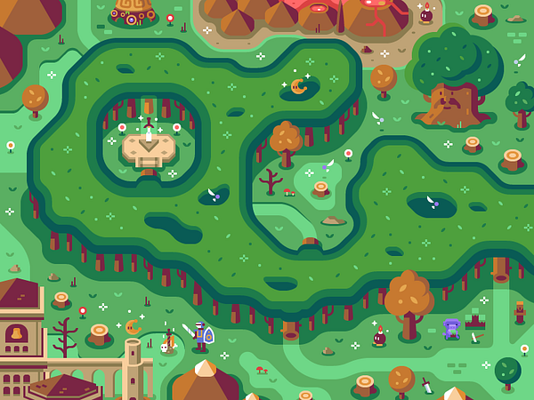 Lost Woods - Discord Overworld Mural by Matt Anderson for Canopy on ...