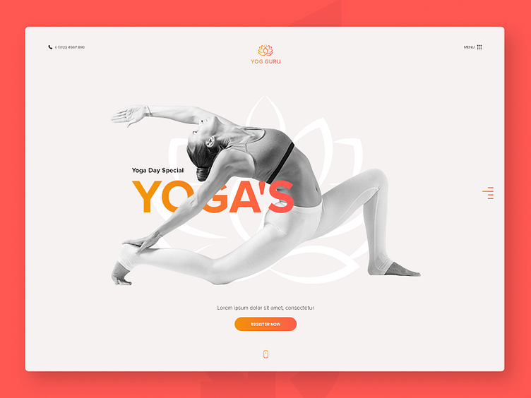 Creative Yoga Website Design by Sunny Rathod for TRIONN® on Dribbble