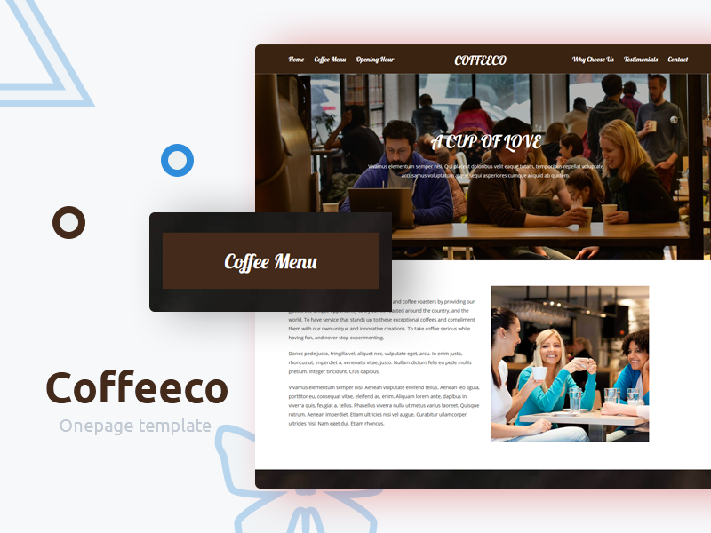 Coffeeco – Free Responsive Coffee Shop HTML Template by Dot themes on ...