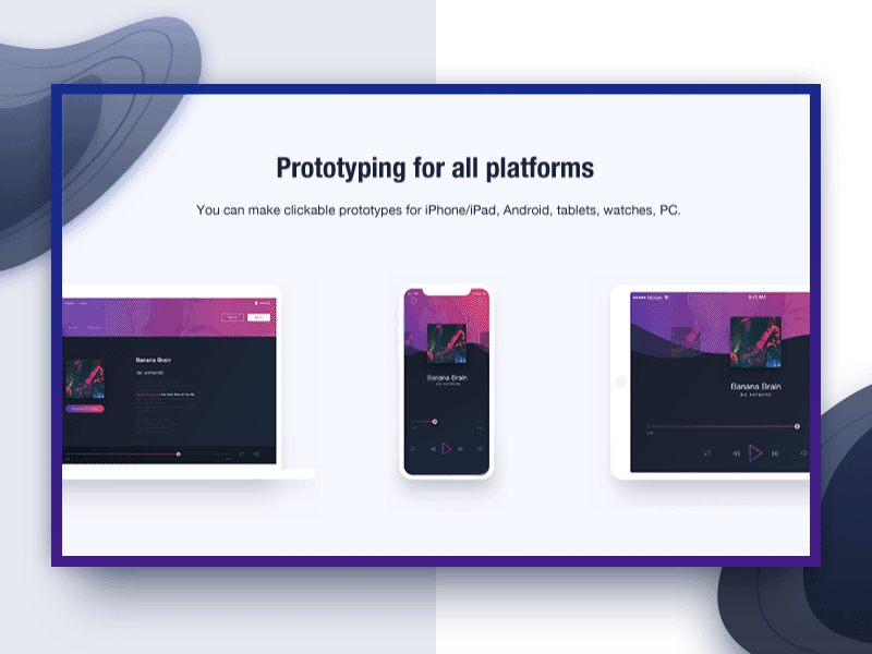 A webpage animation of MockingBot, the tool for prototyping by Yolanda on Dribbble