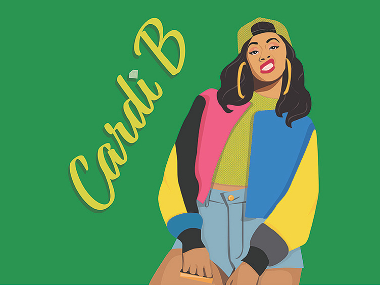 Cardi B Illustration by Cassidy Kelley on Dribbble