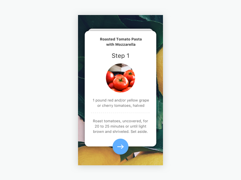Recipe UI by Moon Hui Lee on Dribbble
