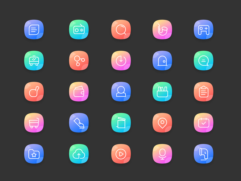 polychrome icons by YaXian on Dribbble