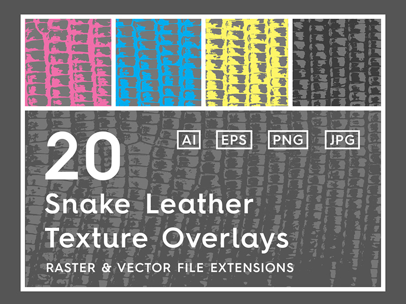 20 Snake Leather Texture Overlays by Alexander Nedviga on Dribbble