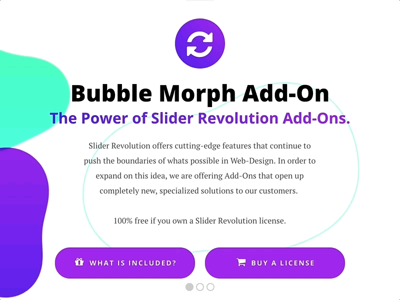 Bubble Morph Effect Add-On for WordPress by Slider Revolution on Dribbble