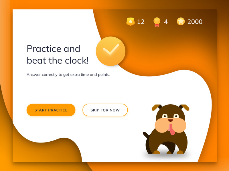 Start Practice Screen by Jinisha on Dribbble
