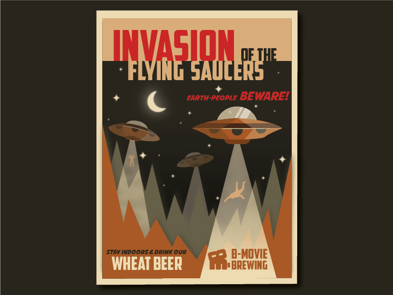B-Movie Brewing: Invasion of the Flying Saucers by Lillian Oeding on ...