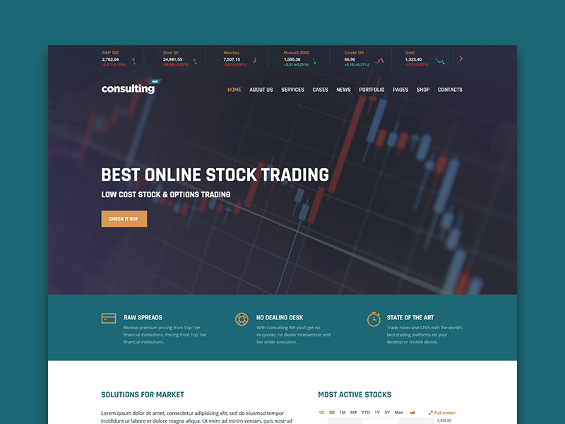 Davos Layout for Consulting WP Theme by Stylemix on Dribbble