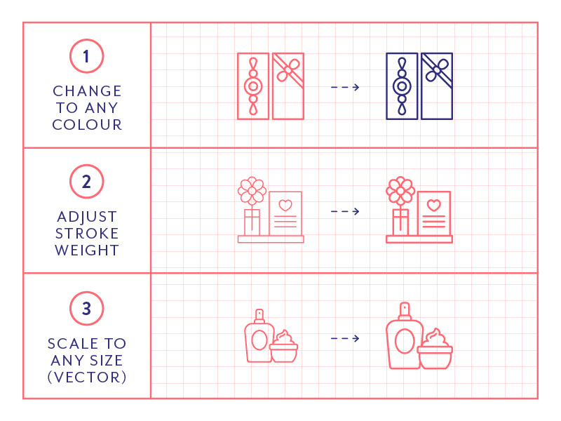 Made By Made | Line Icons – Mothers Day by Made X Made on Dribbble