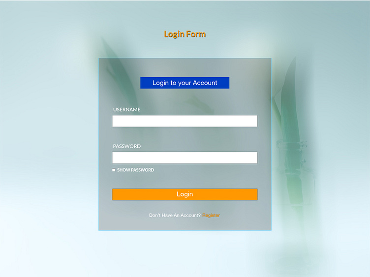 Login Form (transparent) by Alamin Prodhania on Dribbble