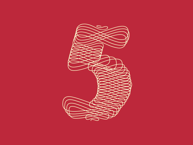 number '5' by Lee ju on Dribbble