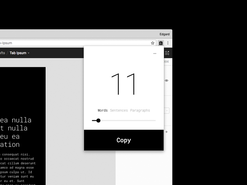 Tab Ipsum | Generate fake content easily by Edgard Kozlowski on Dribbble