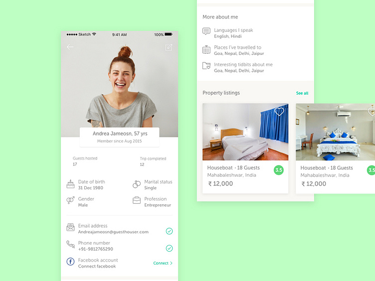 User profile screen by Ravi Sharma on Dribbble