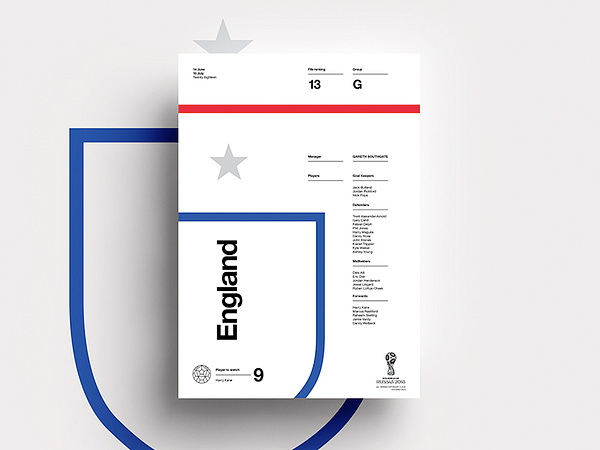 2018 FIFA World Cup Retro Posters | England by MadeByStudioJQ on Dribbble