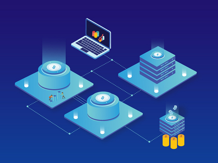 Cryptoking - ICO Landing Page - Illustration by Anil Zalavadiya on Dribbble