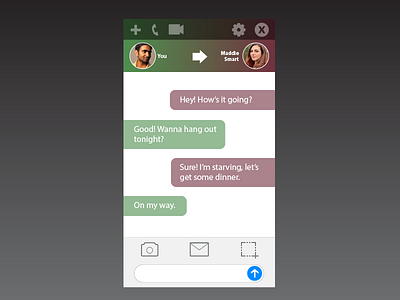 Daily Ui 013 - Direct Message by Jason Garthoffner on Dribbble