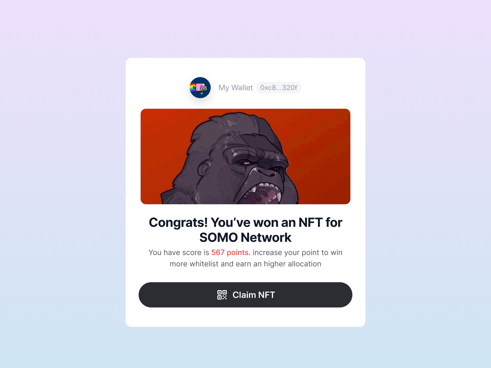 SOMO NFT UI Card by Daniel Oki on Dribbble