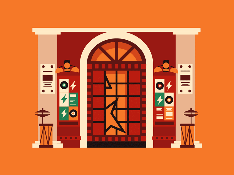 Local cafes illustrations by Valery Rybochkin on Dribbble