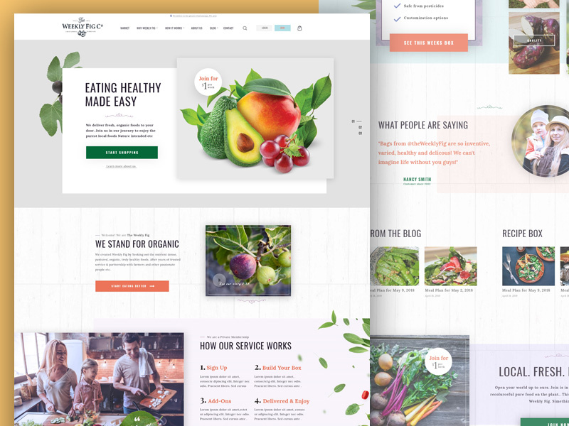 Organic Fresh Food Concept by Nick Jackson on Dribbble