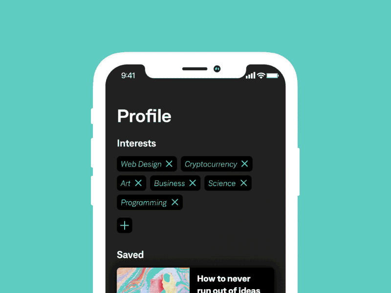 Animation for Adding a Tag by Louden Wilhelm on Dribbble