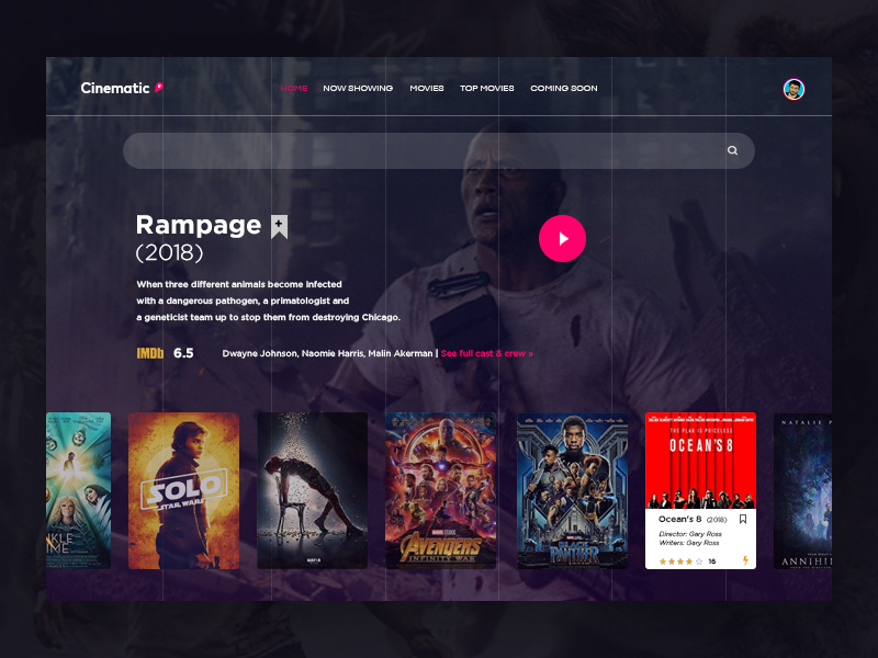 Cinematic UI by Bezhan on Dribbble