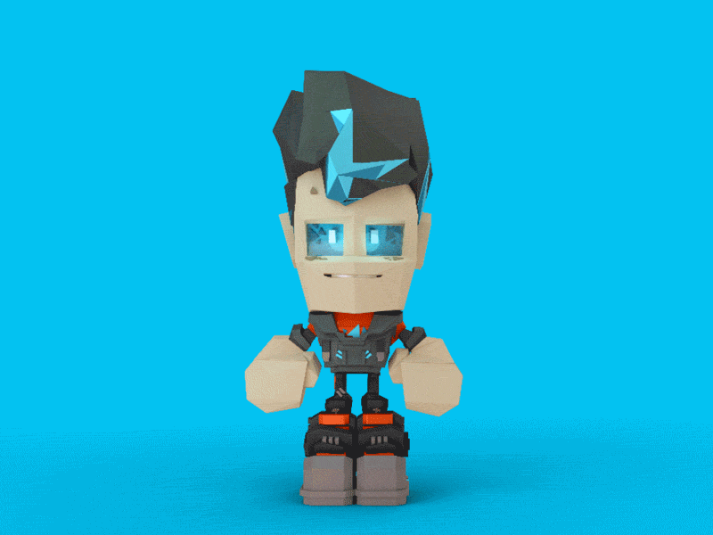 Videogame character: Happy pose by Skylar Thomas on Dribbble