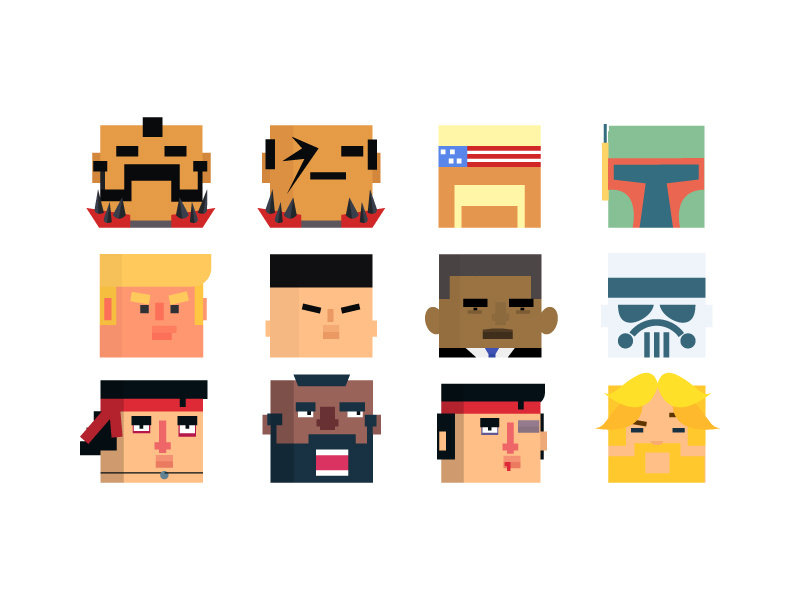 Characters by Yousr on Dribbble