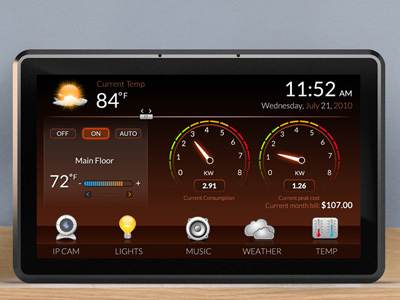 In-Home Display / Home Automation / Smart Home by Ehtsham Malik on Dribbble