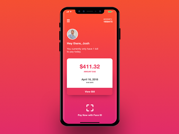 Electric Bill UI by Josh Udall on Dribbble