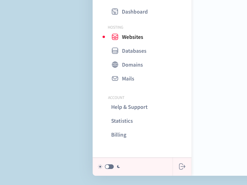 Panel Sidebar by Tixie Salander on Dribbble
