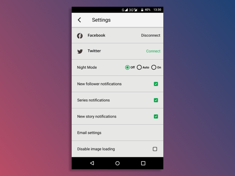 Settings Page by Sherif Dauda on Dribbble