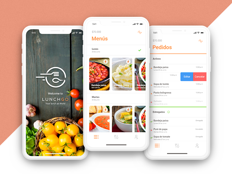 Lunch Go app by Harold Ramirez on Dribbble