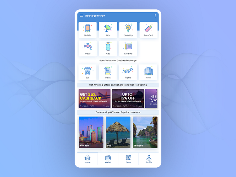 Mobile Recharge UI Design by Krunal Designer on Dribbble