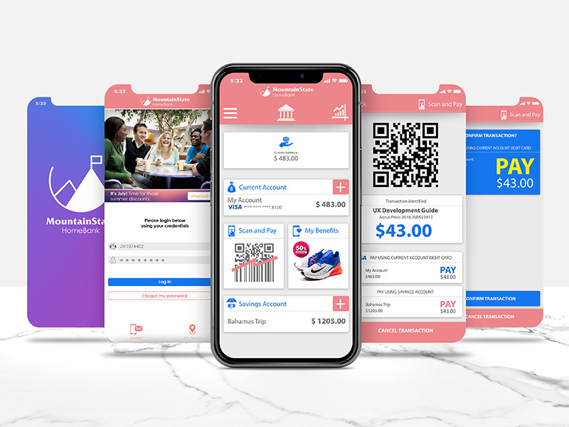 Bank Application - QR Code Scan Flow by Florin Ungureanu on Dribbble